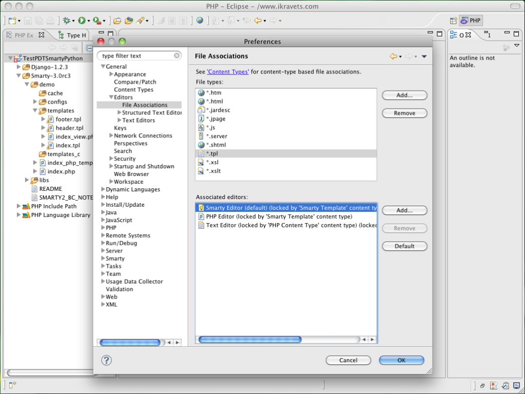 Eclipse Helios + PDT + Smarty = indispensable tool for WEB-developers | Ivan Kravets ...