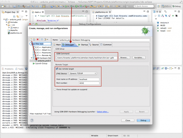 Building And Debugging Atmel Avr Arduino Based Project Using Eclipse Ideplatformio Ivan