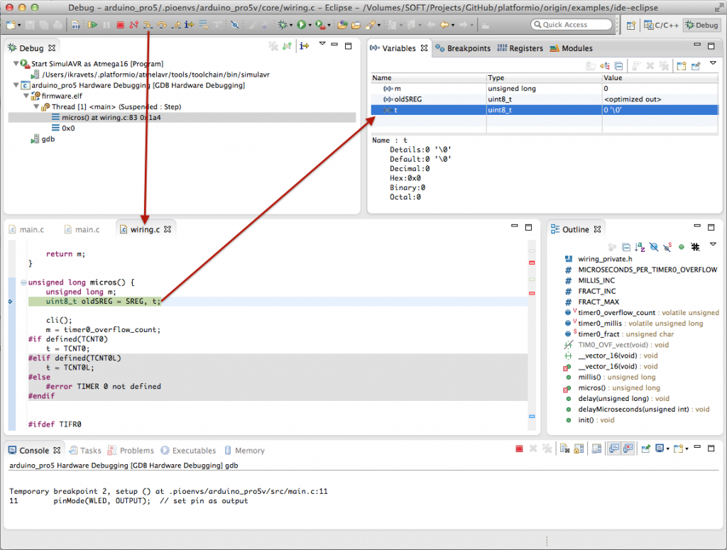 Building And Debugging Atmel Avr Arduino Based Project Using Eclipse Ideplatformio Ivan